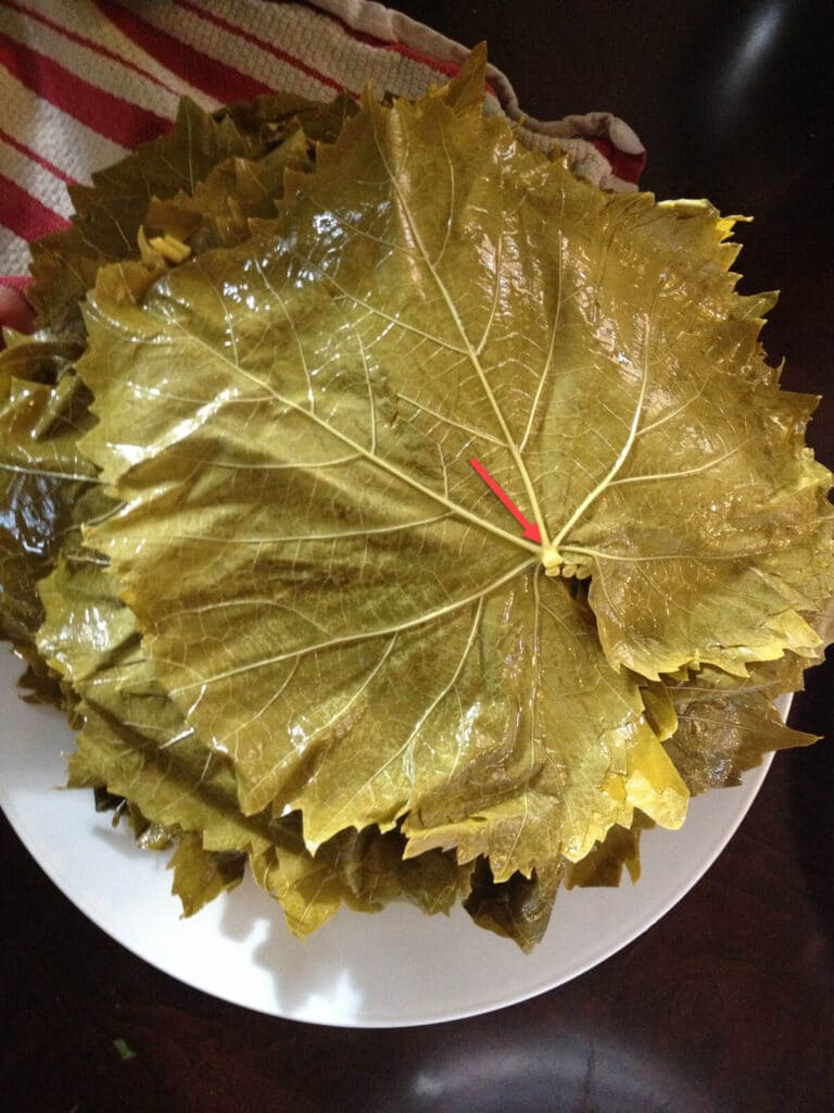 Lebanese Meat Stuffed Grape Leaves (Warak Arish) - The Lemon Bowl®