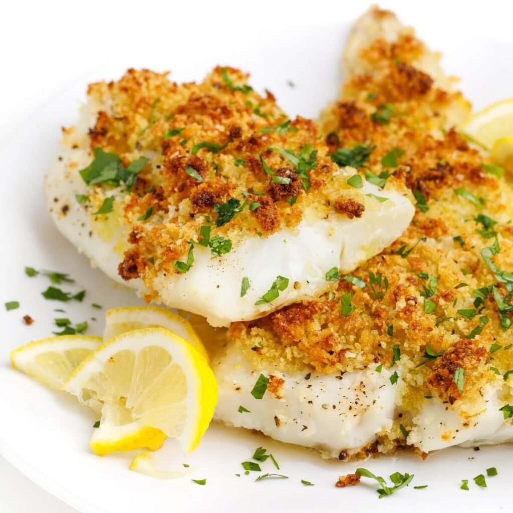 Parmesan Crusted Baked White Fish - The Lemon Bowl®