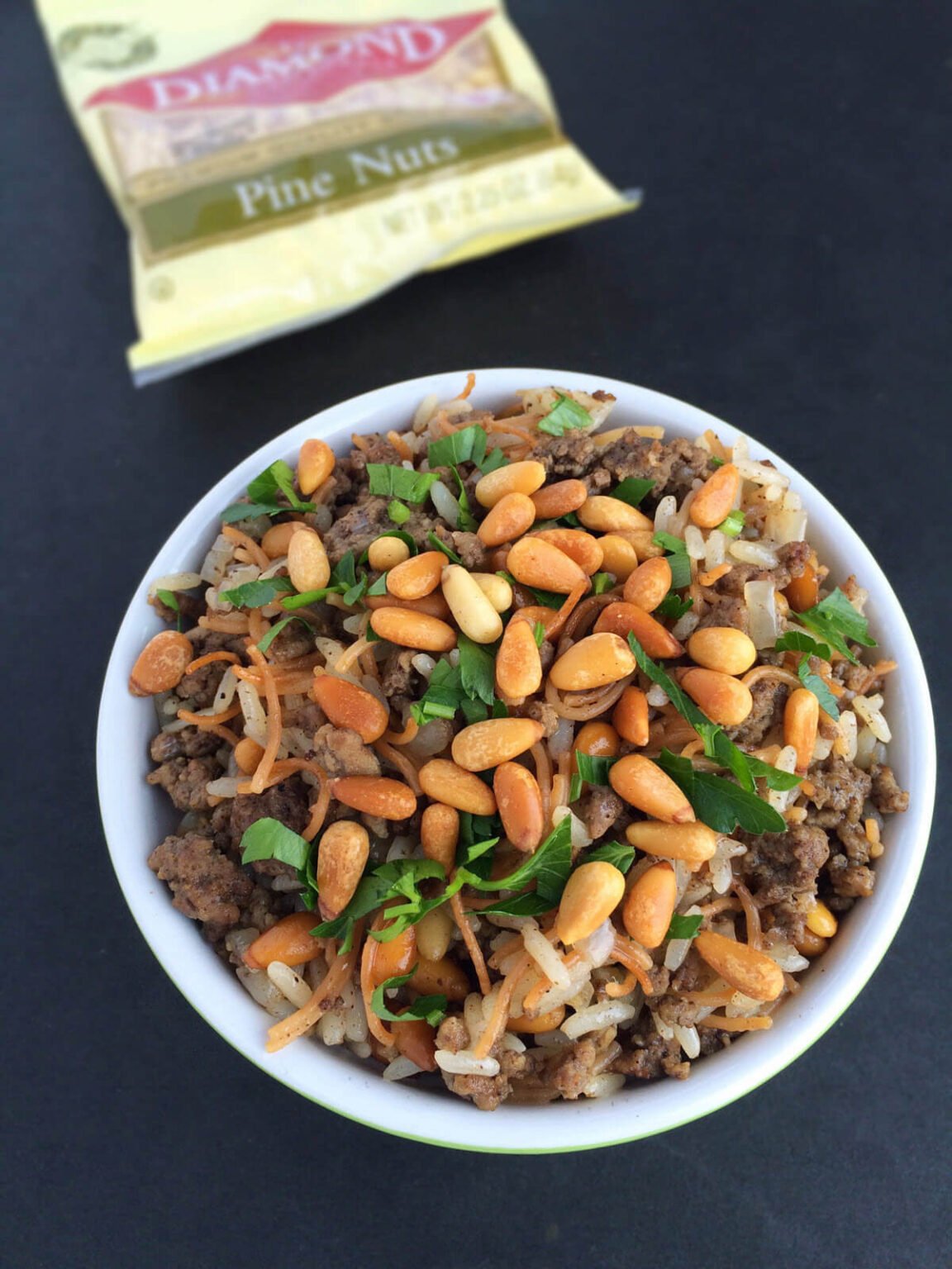 Lebanese Hashweh - Ground Beef with Pine Nuts - The Lemon Bowl®