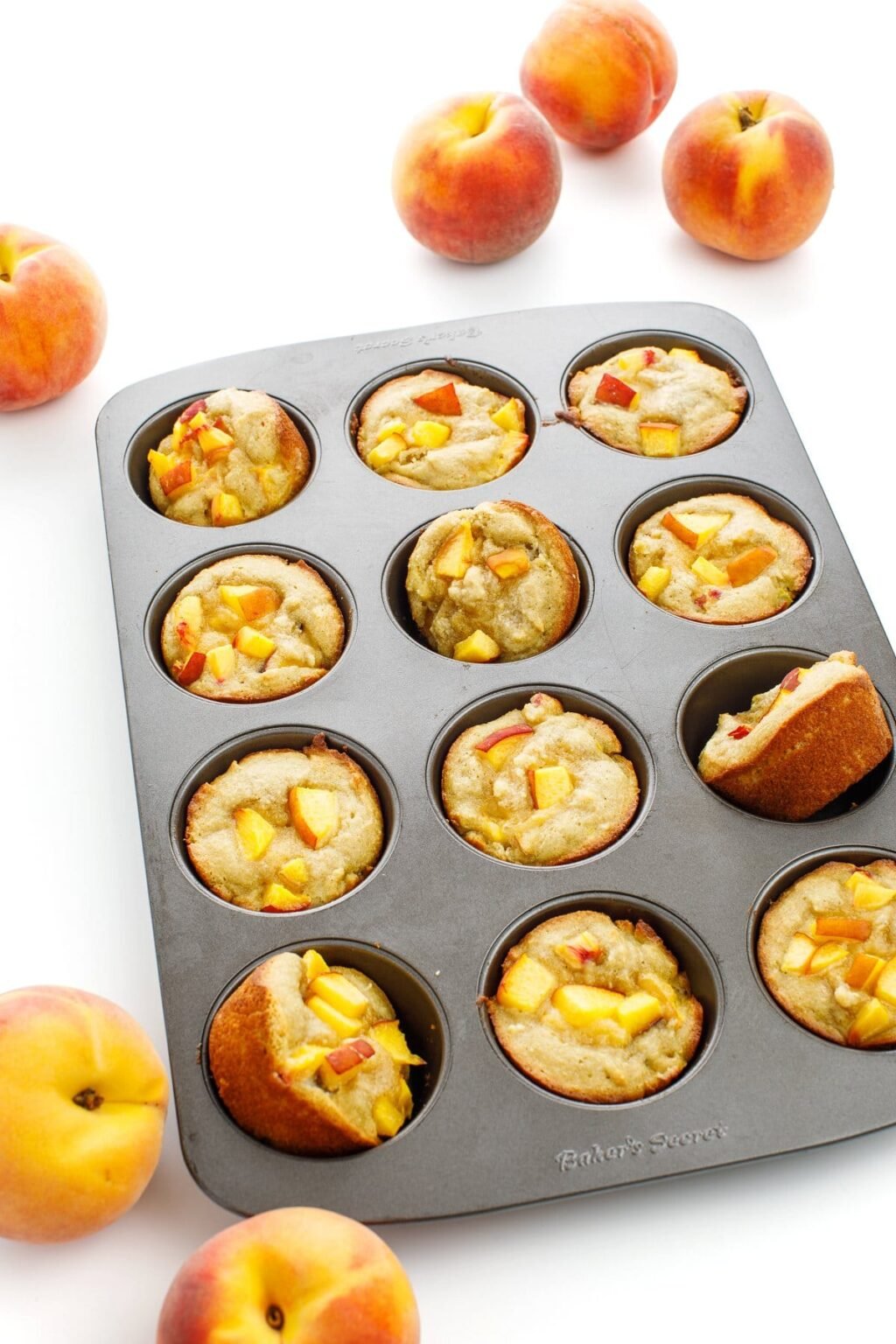 Almond Flour Peach Muffins - The Lemon Bowl®