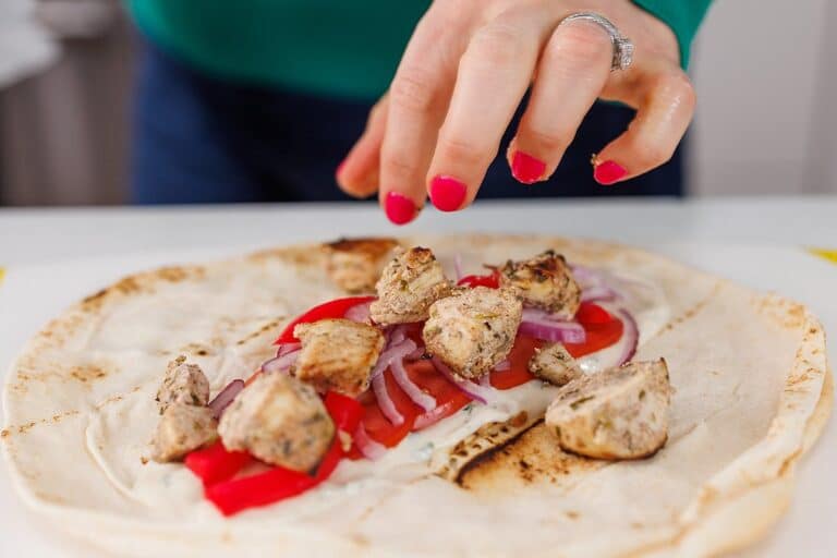 Chicken Shawarma Pita with Tahini Garlic Sauce - The Lemon Bowl®