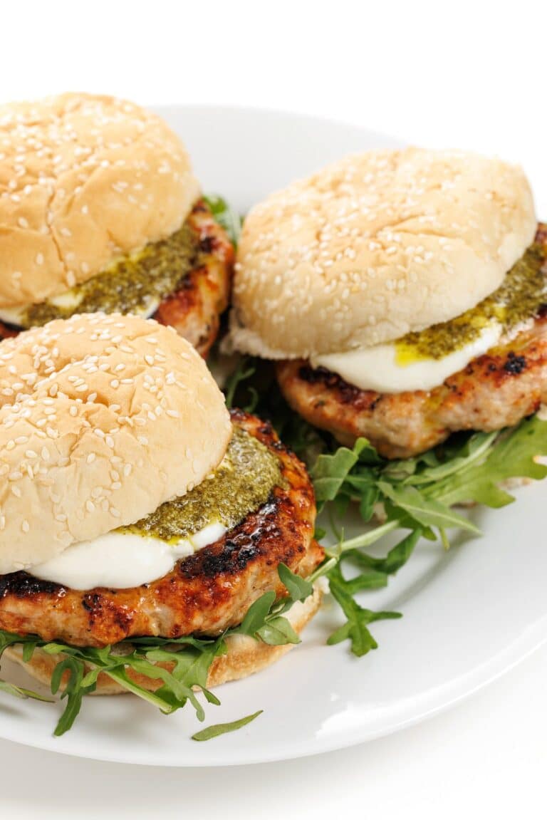Grilled Pesto Turkey Burger Recipe - The Lemon Bowl®