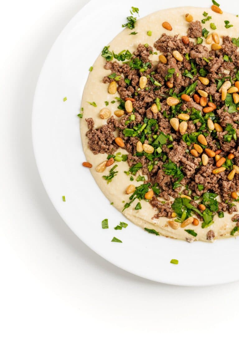 Hummus with Ground Beef - The Lemon Bowl®
