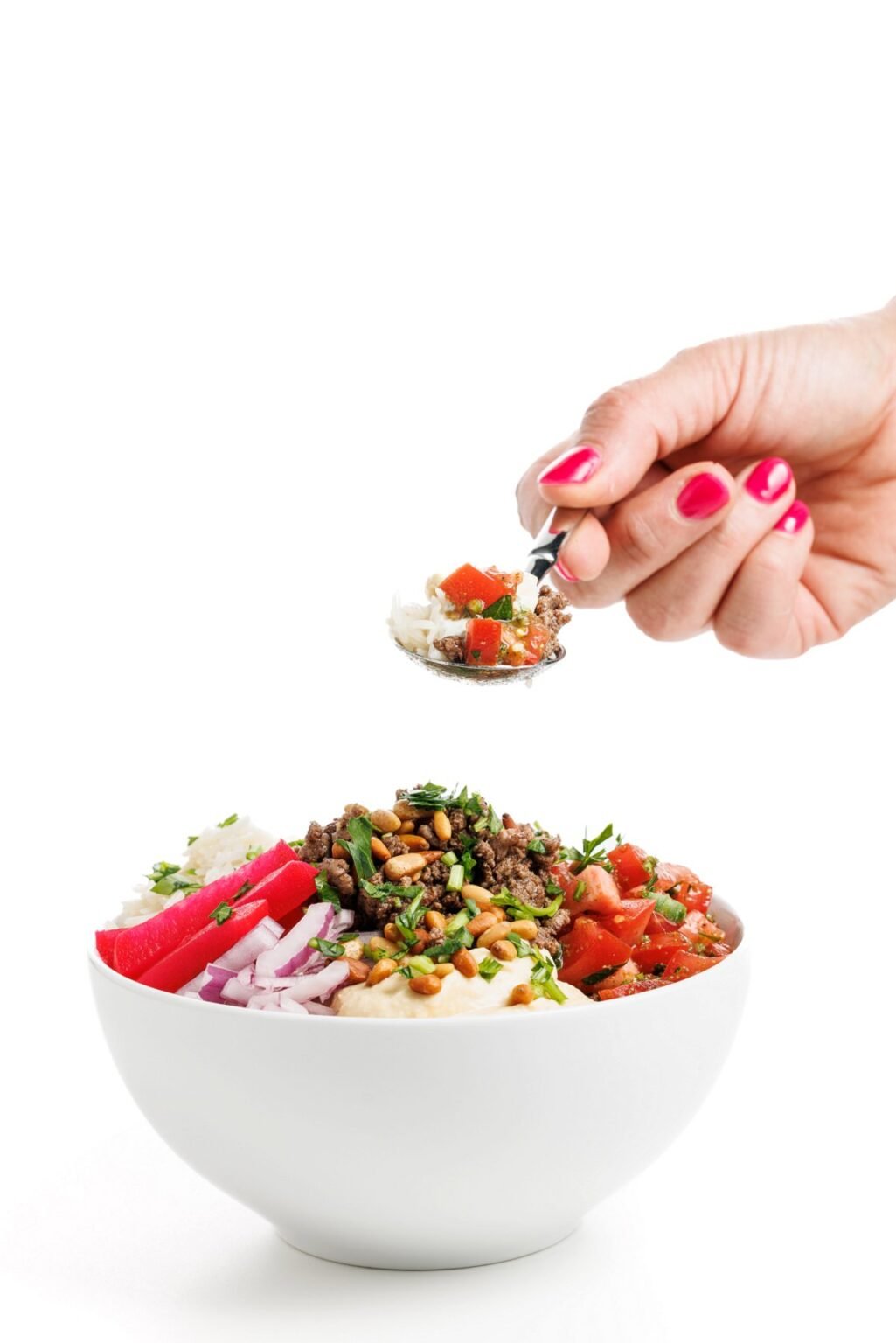 Lebanese Rice Bowls with Hummus - The Lemon Bowl