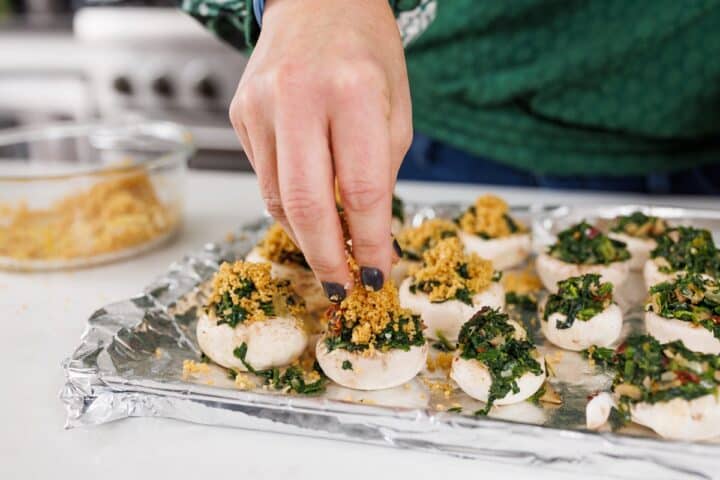 Vegan Stuffed Mushrooms - The Lemon Bowl