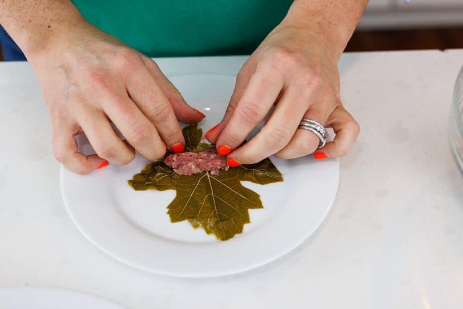 Lebanese Meat Stuffed Grape Leaves- The Lemon Bowl®