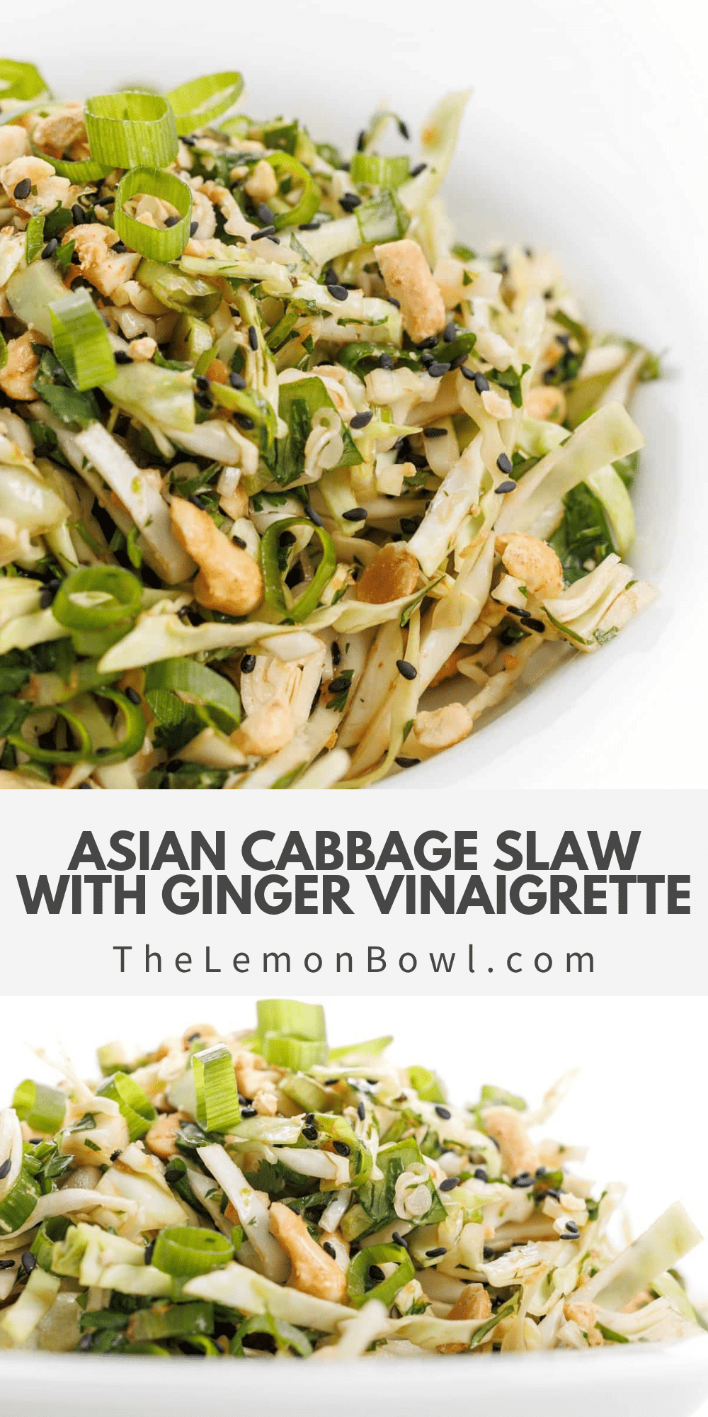 Green Cabbage Asian Slaw Recipe - The Lemon Bowl®