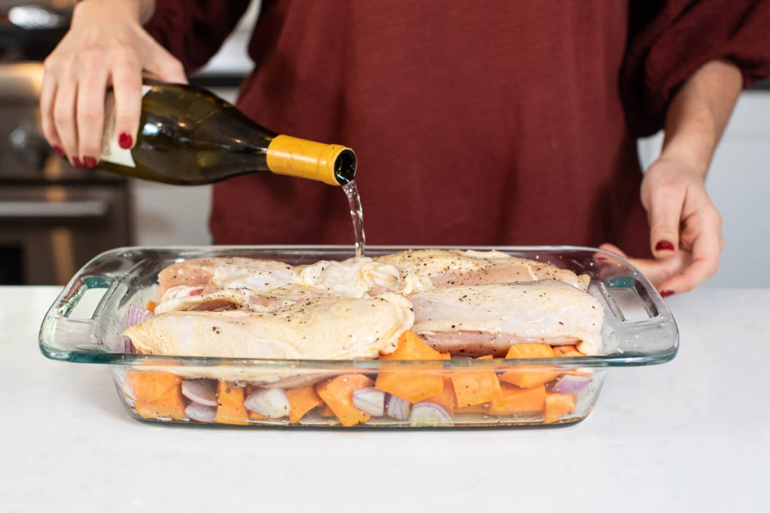 Baked Chicken And Sweet Potatoes - Chefinoz