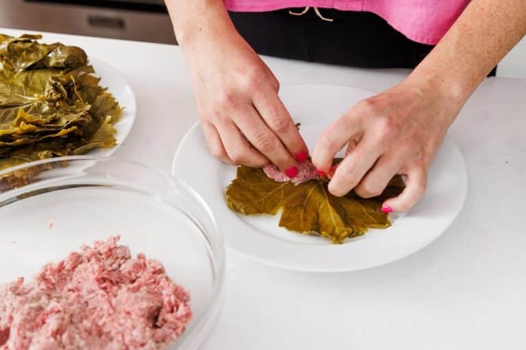 Lebanese Meat Stuffed Grape Leaves- The Lemon Bowl®