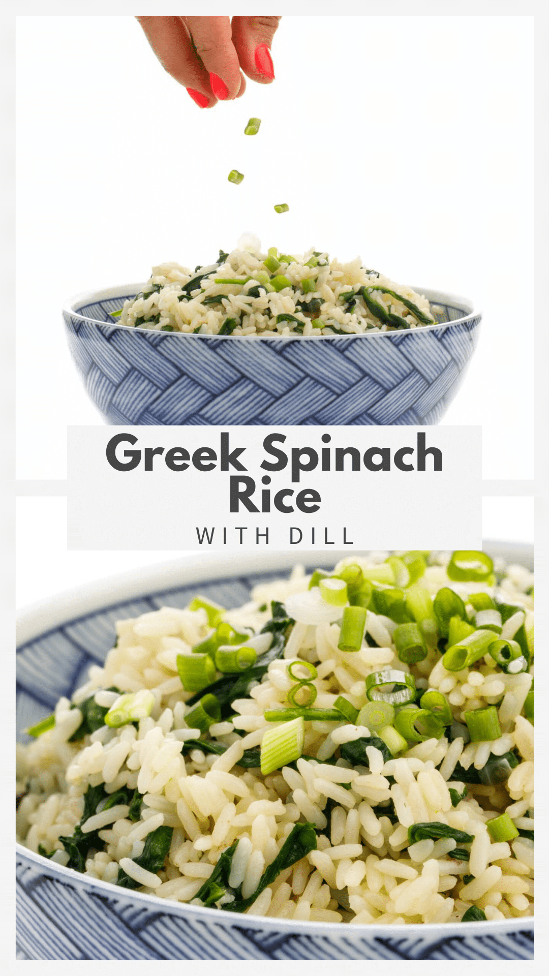 Greek Spinach Rice {Perfect Side Dish} - The Lemon Bowl