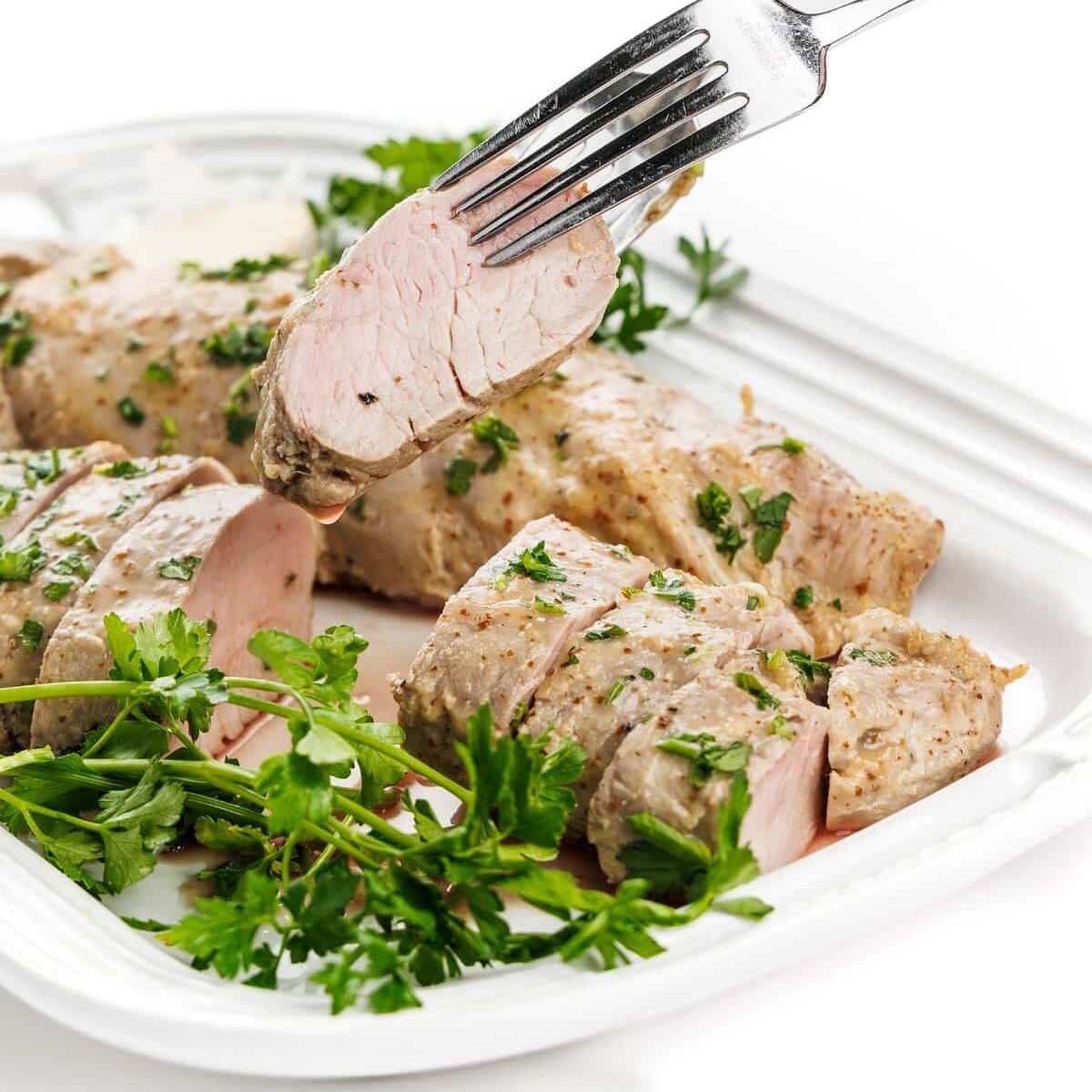 Baked Pork Tenderloin with Mustard Glaze - The Lemon Bowl