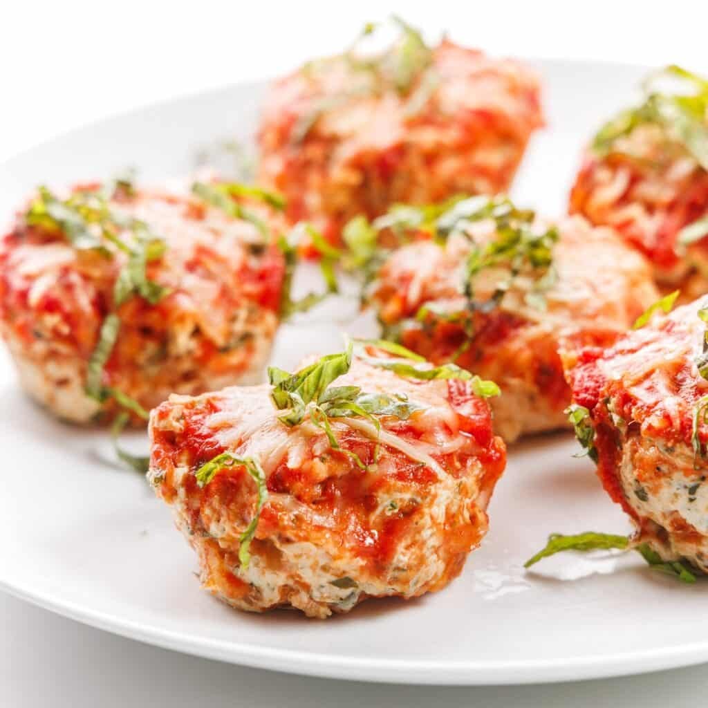 Chicken Parm Meatloaf Muffins - The Lemon Bowl