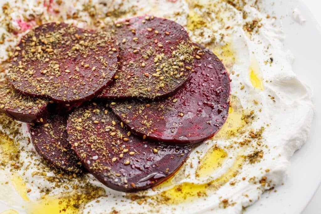 Roasted Beet Salad with Labneh and Za'atar - The Lemon Bowl