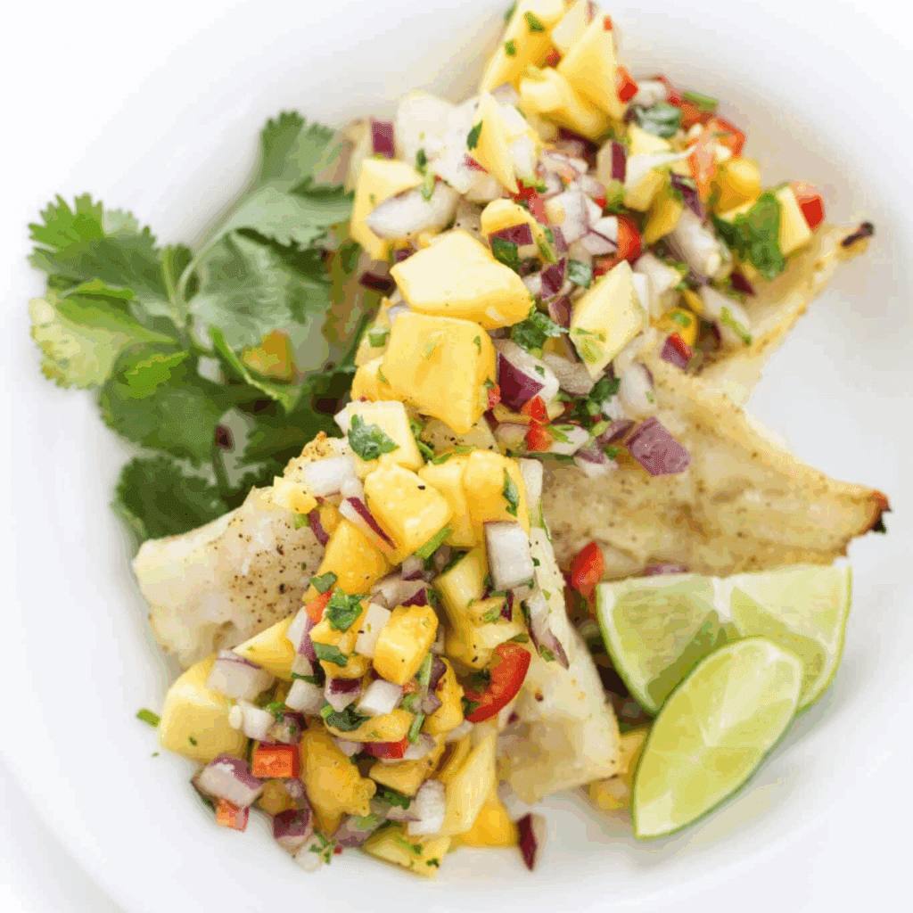 Broiled Whitefish with Mango Salsa - The Lemon Bowl®
