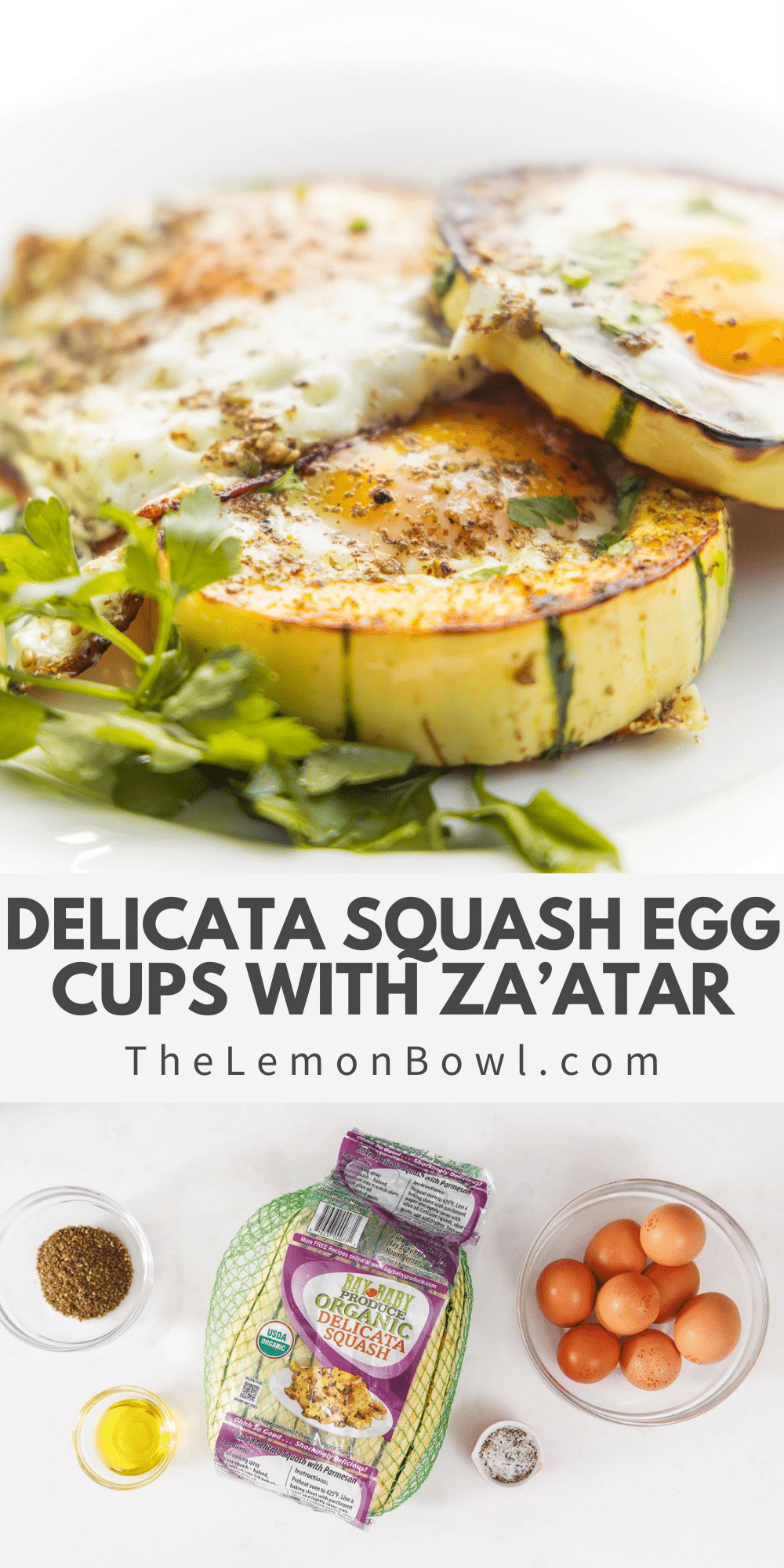 Delicata Squash Egg Cups with Za'atar - The Lemon Bowl