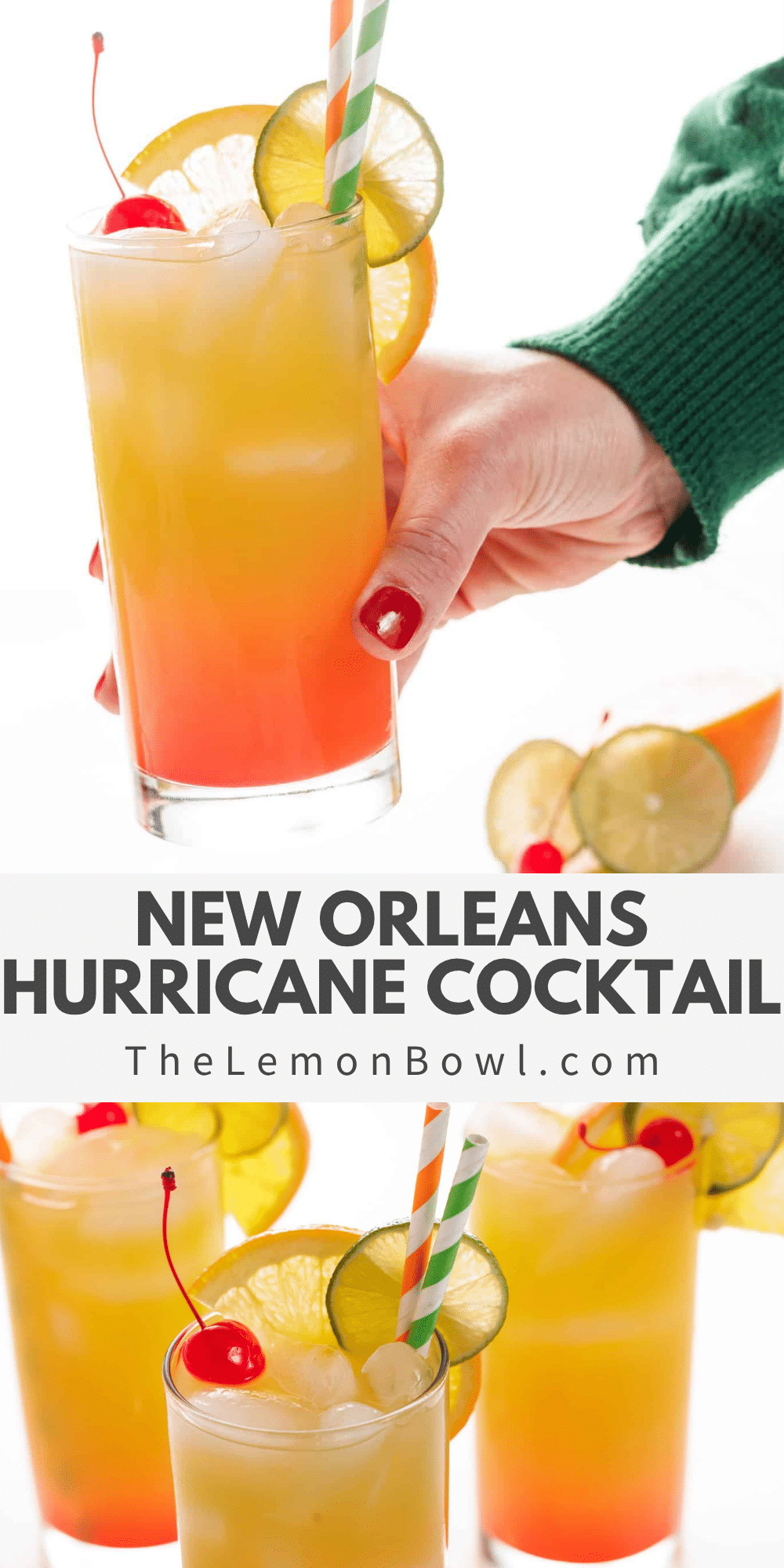 New Orleans Hurricane Cocktail - The Lemon Bowl®