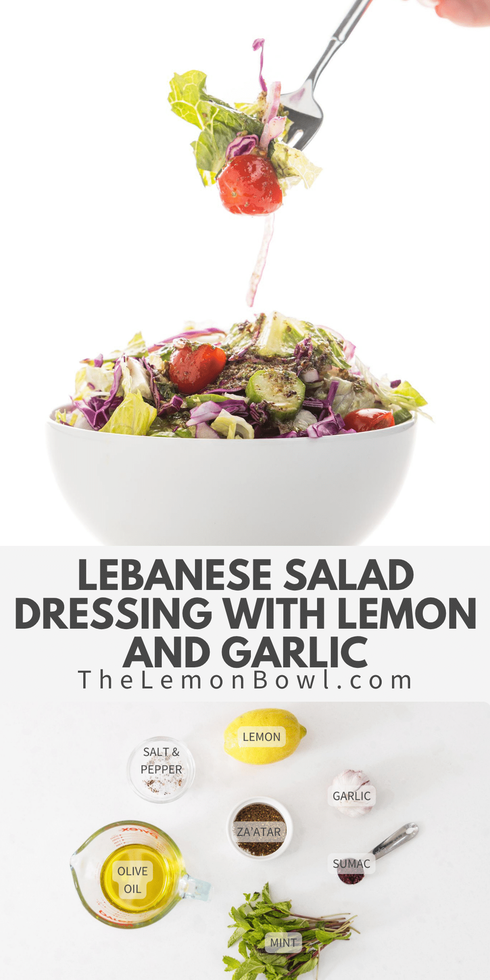 Lebanese Salad Dressing with Lemon and Garlic - The Lemon Bowl